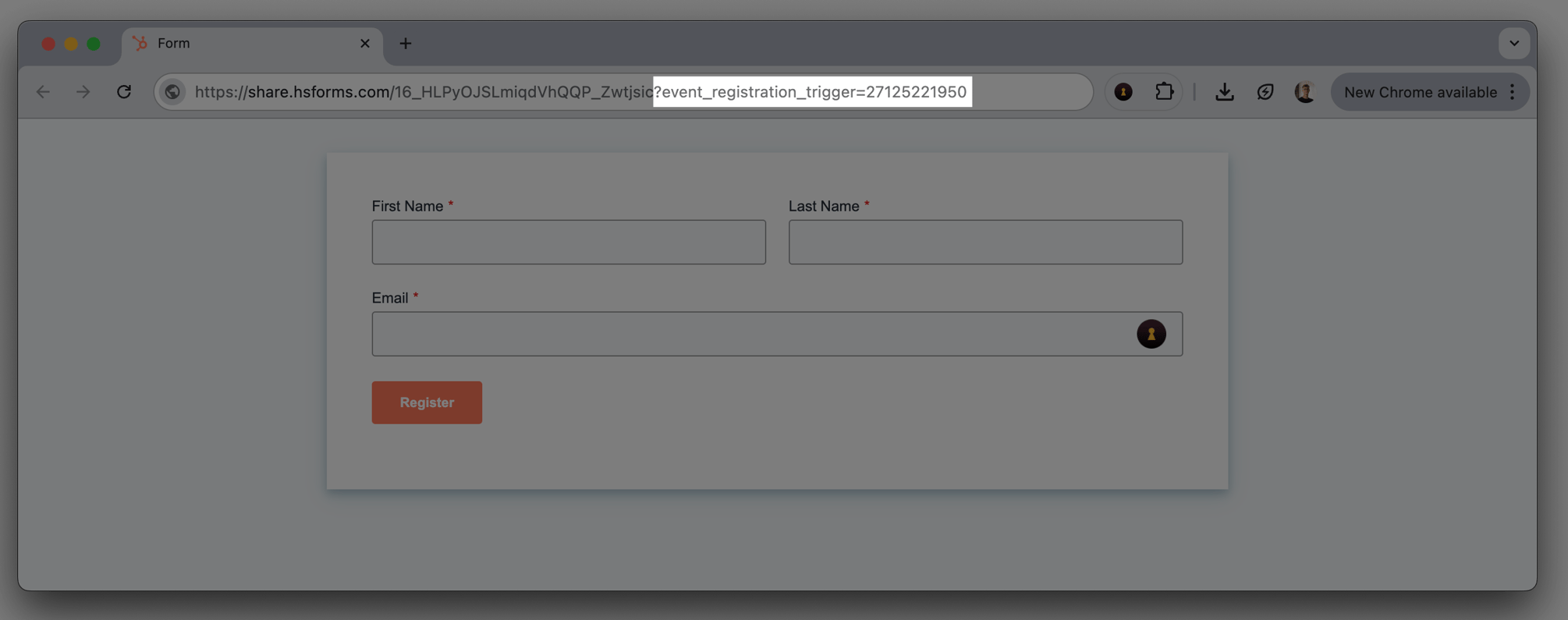 Event Registration Overview